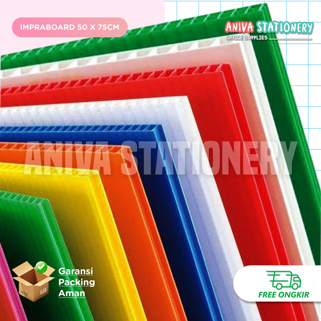Jual IMPRABOARD INFRABOARD KARTON PLASTIK LEMBARAN TEBAL 3MM 50 x 75 cm ...