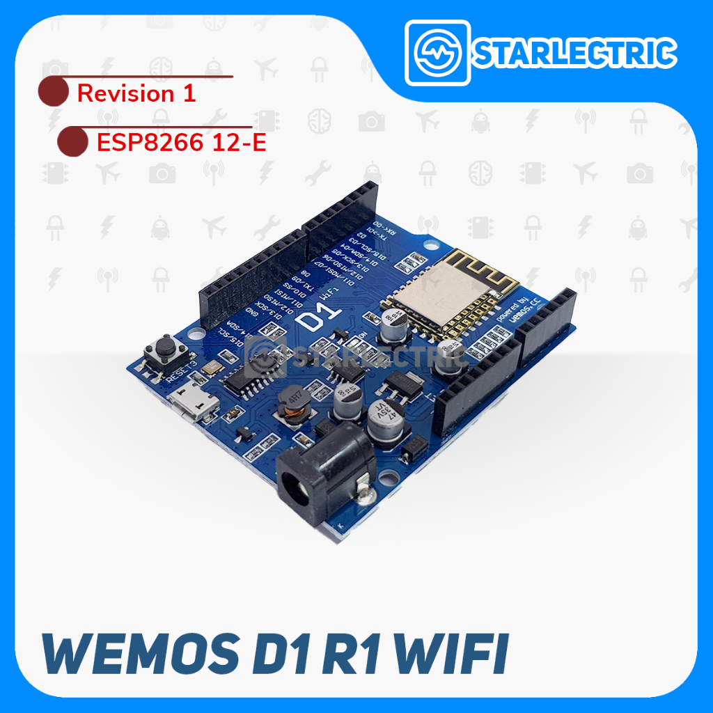 Jual WeMos D1 R1 Wifi ESP8266 NodeMCU ESP-12E UNO Based Shield 8266 ... Jual WeMos D1 R1 Wifi ESP8266 NodeMCU ESP-12E UNO Based Shield 8266 ...