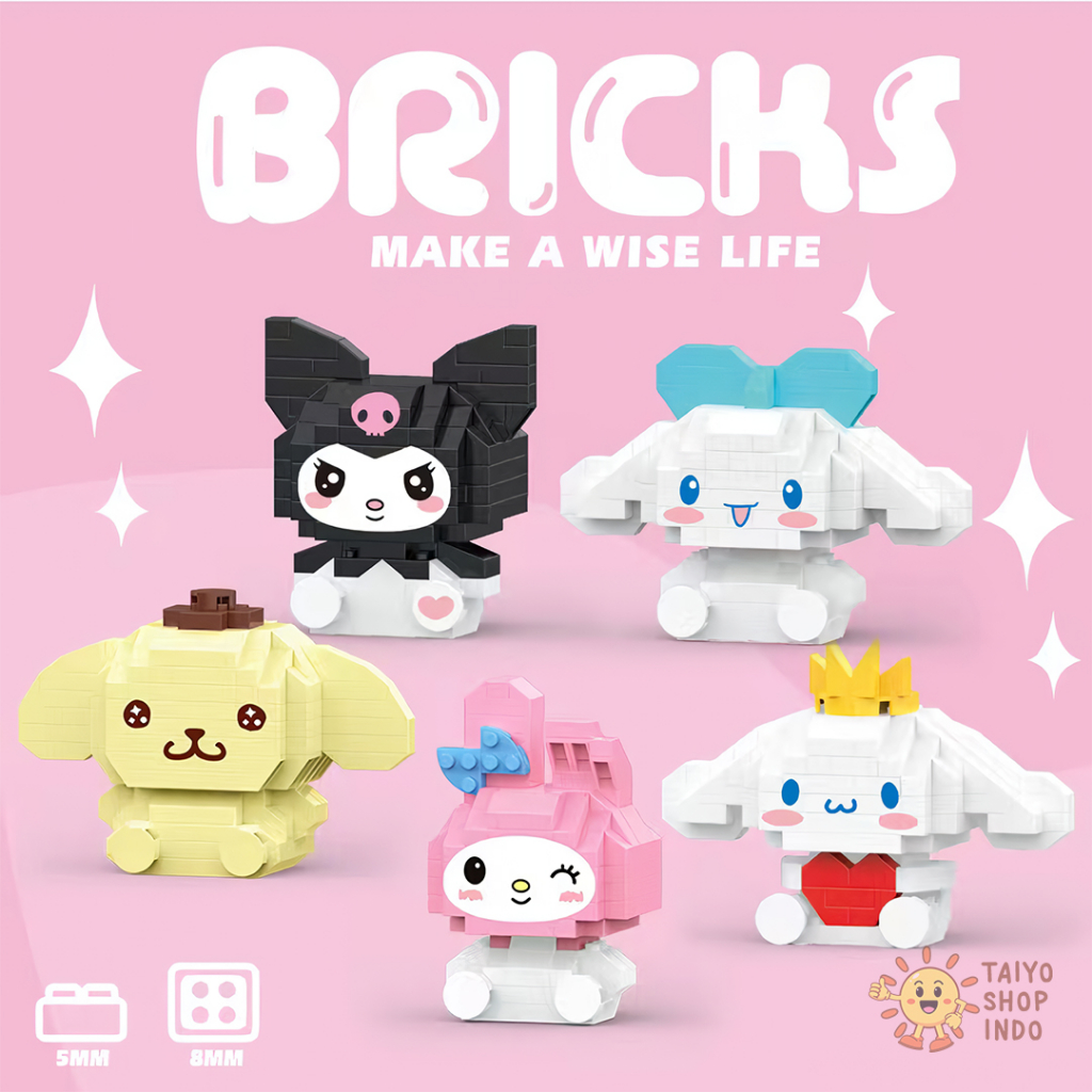 Jual TAIYO Mainan Mini Bricks 3D Karakter Kartun Building Nano Block Blok Puzzle Lucu Edukasi ...
