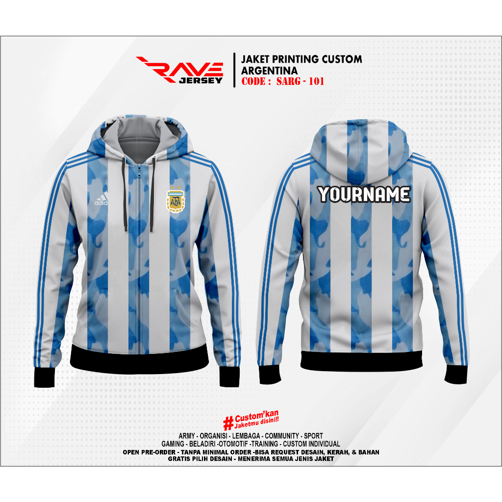 Jual JAKET TIMNAS ARGENTINA FULL PRINTING SUBLIMATION CUSTOM (DESAIN ...