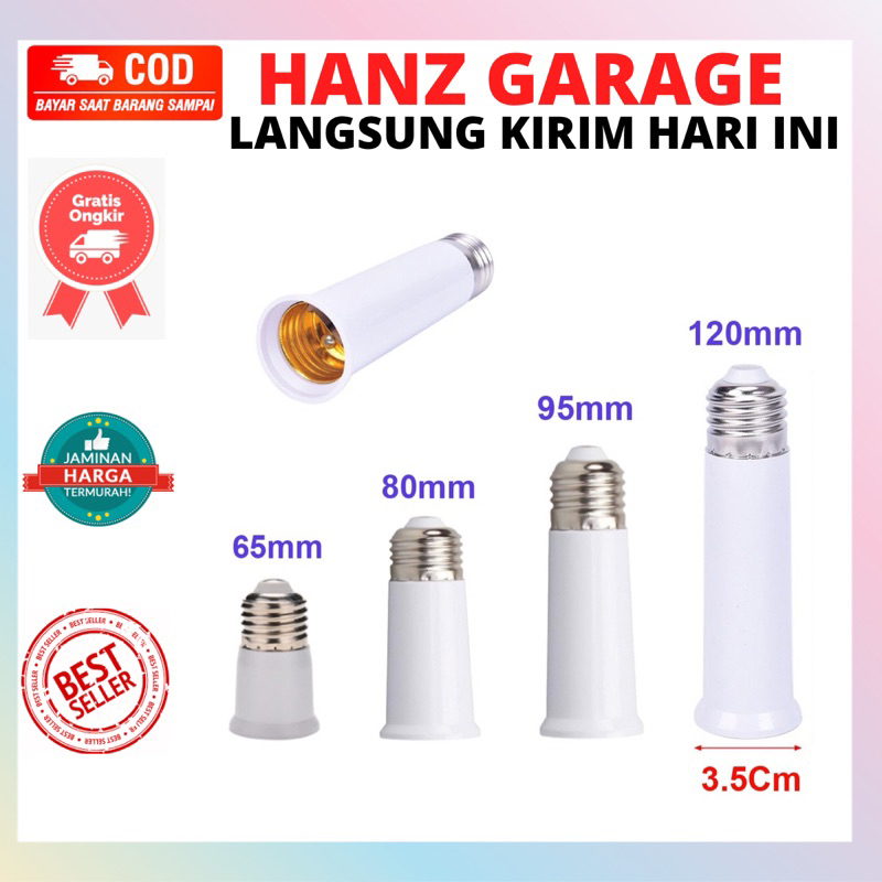 Jual Fitting Sambungan Lampu E27 / Socket Pemanjang Fiting Dudukan Bohlam LED Extension ...