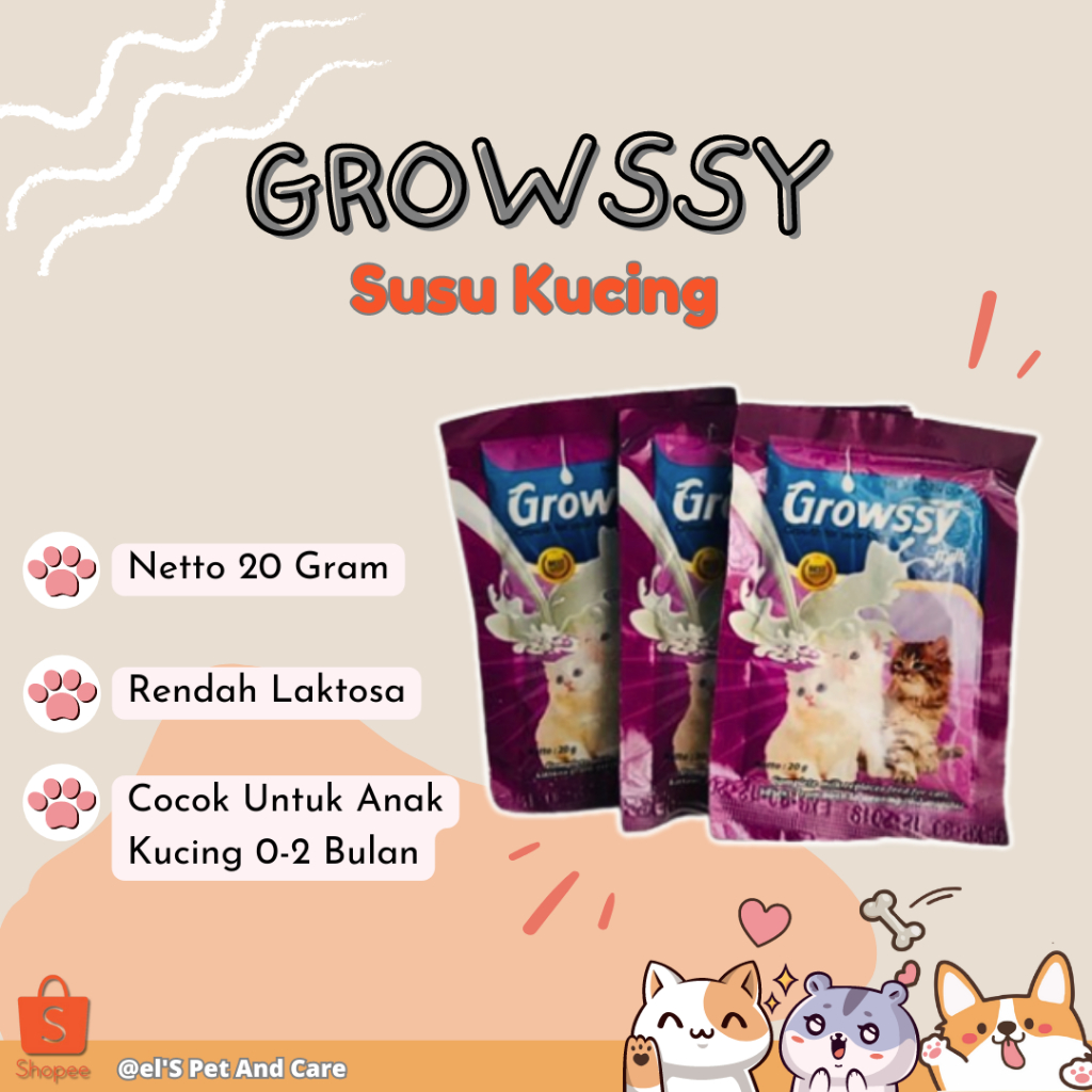 Jual Susu Kucing Susu Anak Kucing Kitten Growssy 20 Gram | Shopee Indonesia