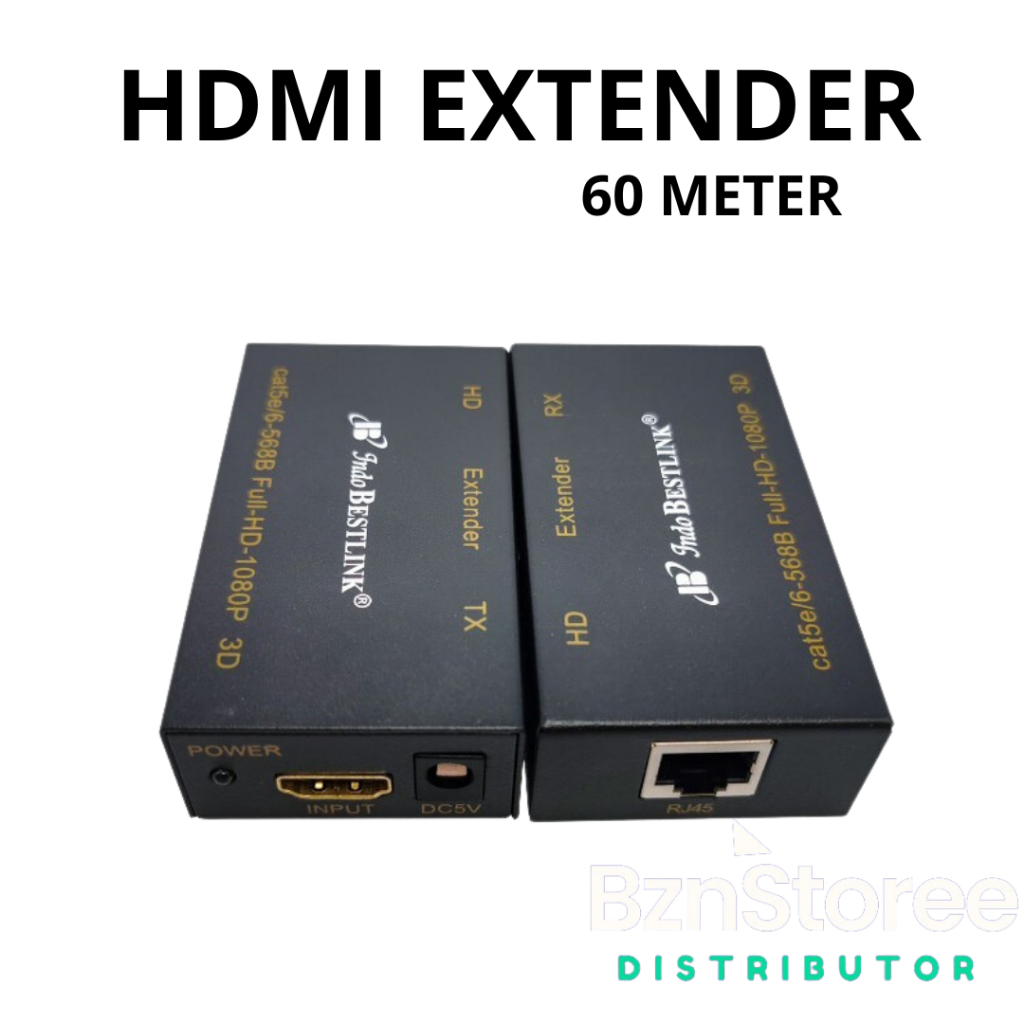 Jual HDMI Extender 60M Over Kabel LAN RJ45 UTP Cat5e/6 /HDMI Extender ...