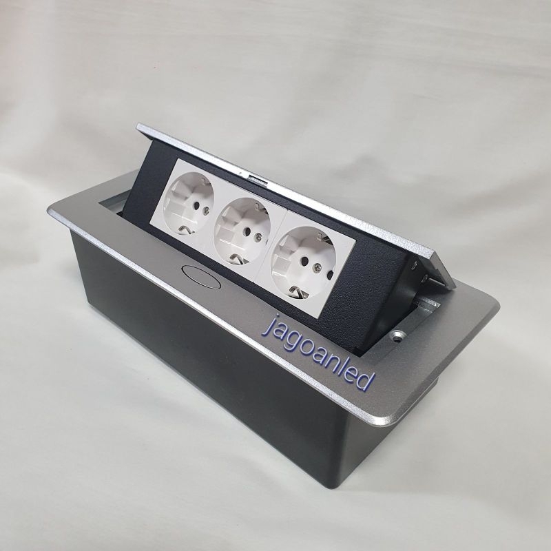 Jual Stop Kontak Meja Tanam Pop Up Socket 3 Lubang | Shopee Indonesia