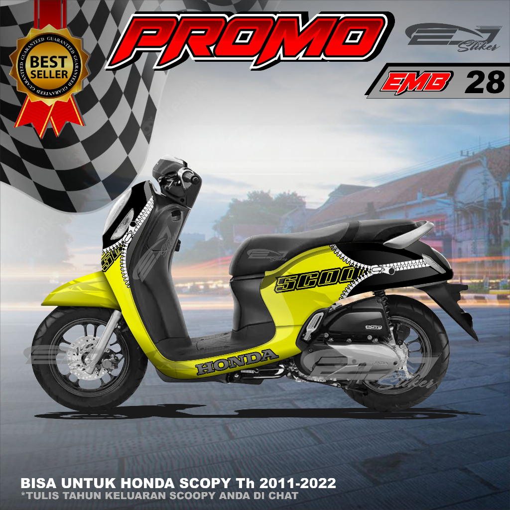 Jual STIKER FULL BODY HONDA SCOPPY NEW CUSTOM-STIKER DECAL SCOOPY ...