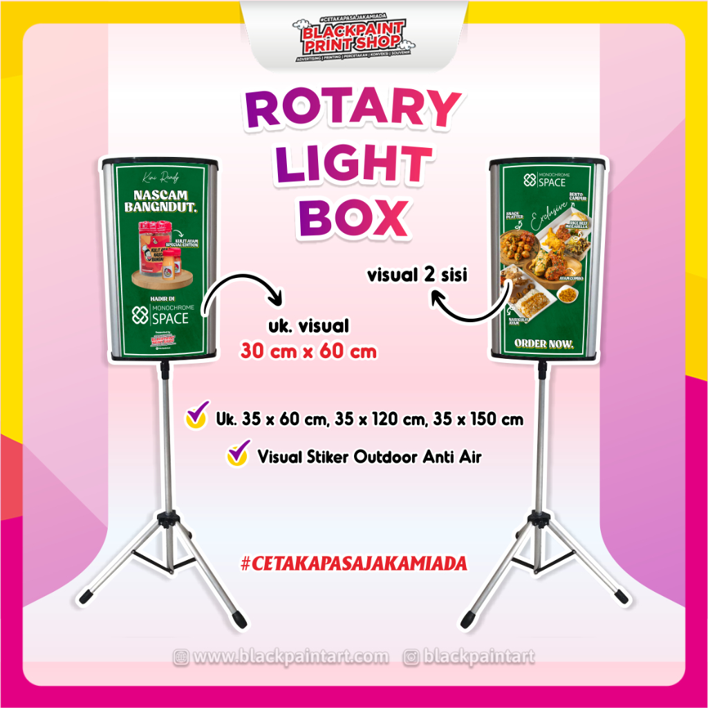 Jual Rotary Light Box / Banner Keliling / Banner / Lampu Keliling [Free ...