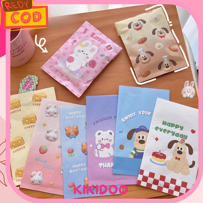 Jual Kikidoo 6 pcs Amplop Packing Aesthetic Cartoon Paper Bag Kertas ...