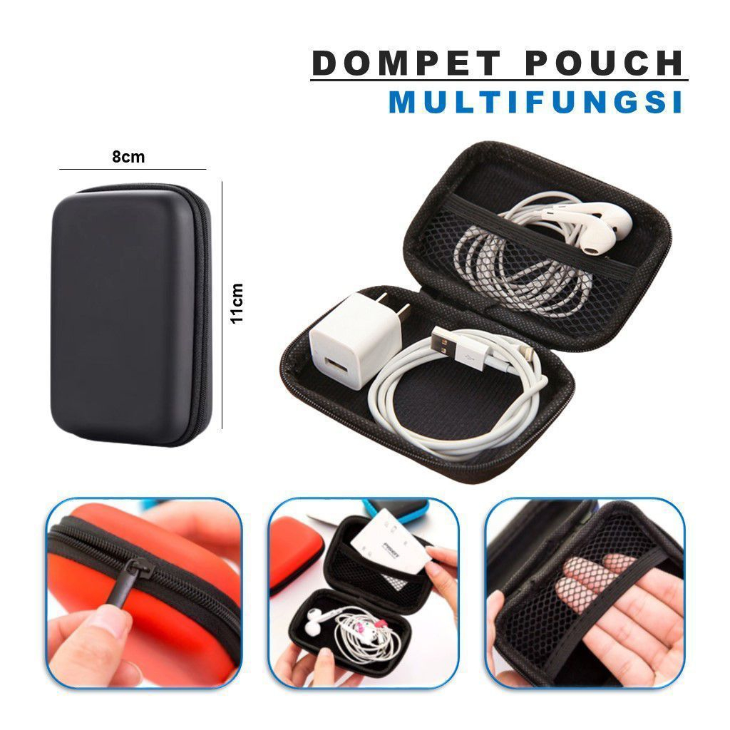 Jual Dompet Pouch HF or TC Multifungsi untuk menyimpan earphone dan ...