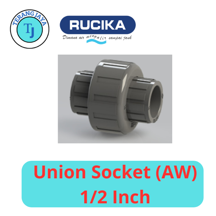Jual WATERMOOR UNION SOCKET (AW) 1/2 INCH RUCIKA PVC - WATERMUR KOPLING ...