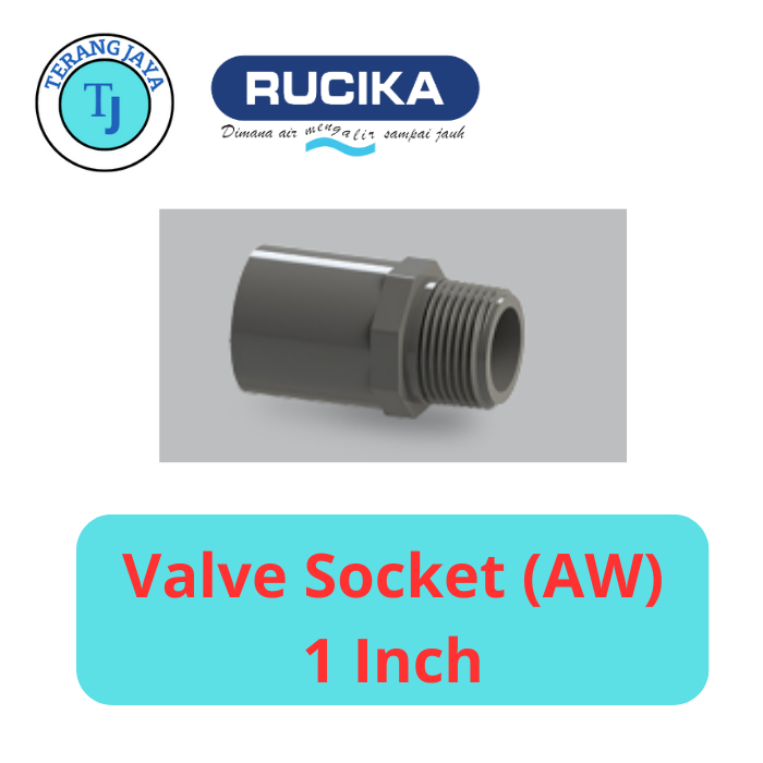 Jual SOK DRAT LUAR - VALVE SOCKET (AW) 1" INCH RUCIKA - SAMBUNGAN PIPA ...
