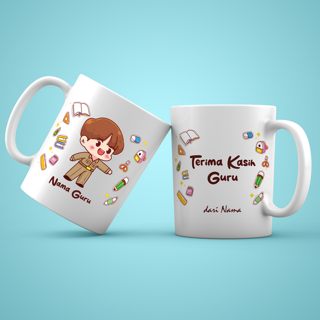 Jual TEACHER DAY / MUG CUSTOM GURU / SOUVENIR MURAH UNTUK GURUKU ...