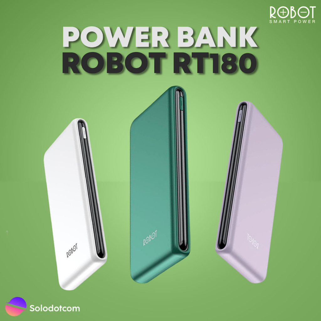 Jual Power Bank ROBOT 10000 mAh RT180 Dual Input Port Type C & Micro ...