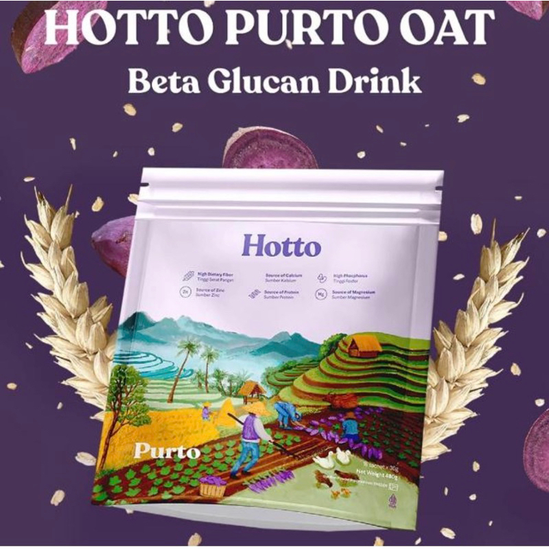 Jual hotto purto multigrain with purple potato 1 pouch - 16 sachet ...