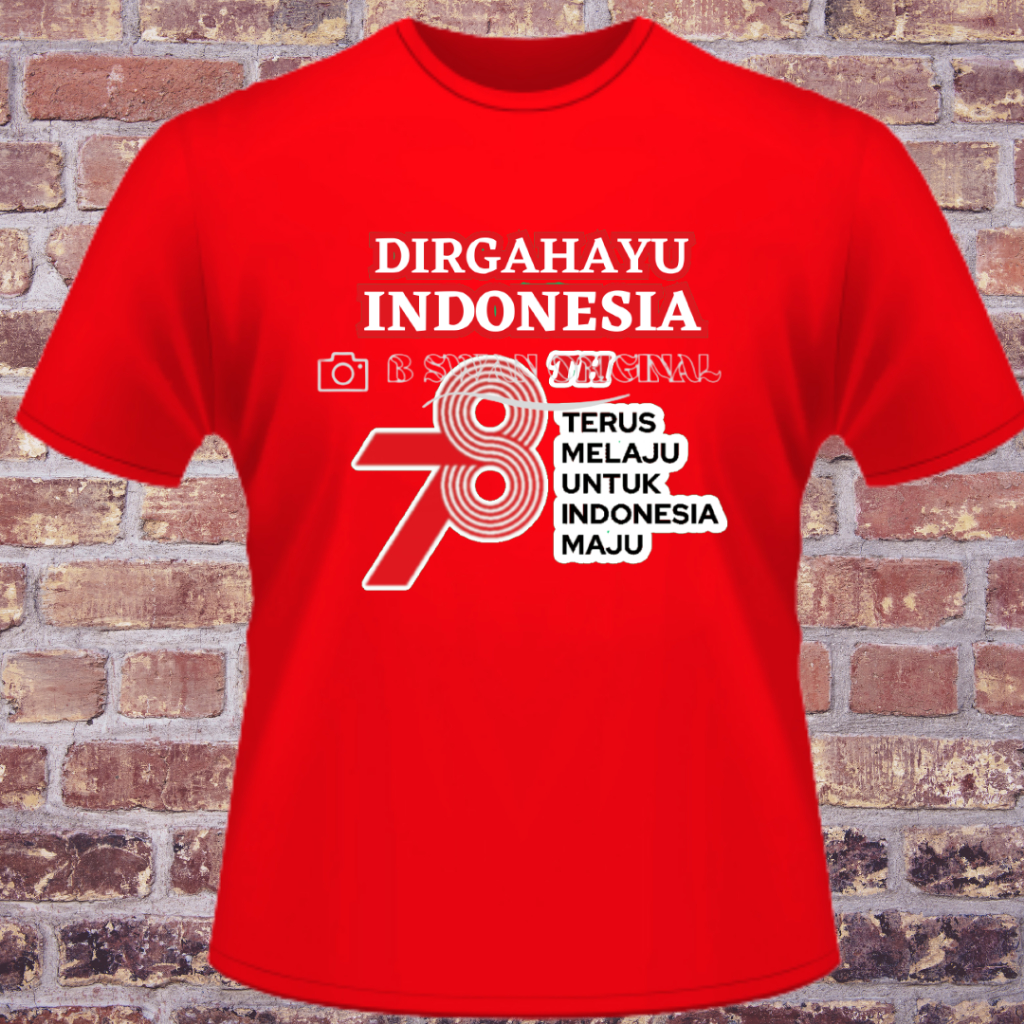 Jual Baju Kaos Outfit Pria Wanita Dewasa Anak Anak HUT RI Dirgahayu Kemerdekaan Republik ...