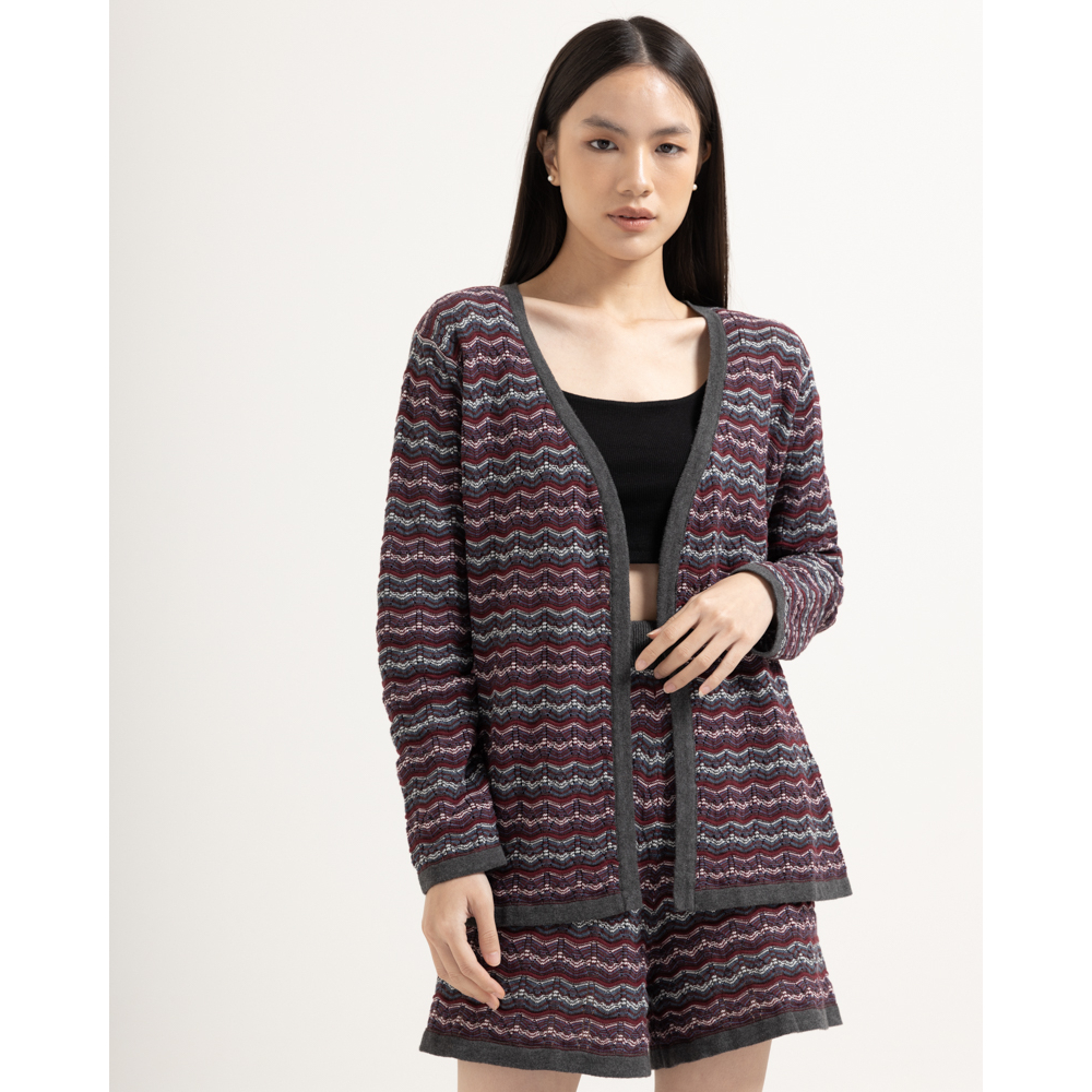 Jual CHERIE - THEA CARDIGAN MAROON | Shopee Indonesia