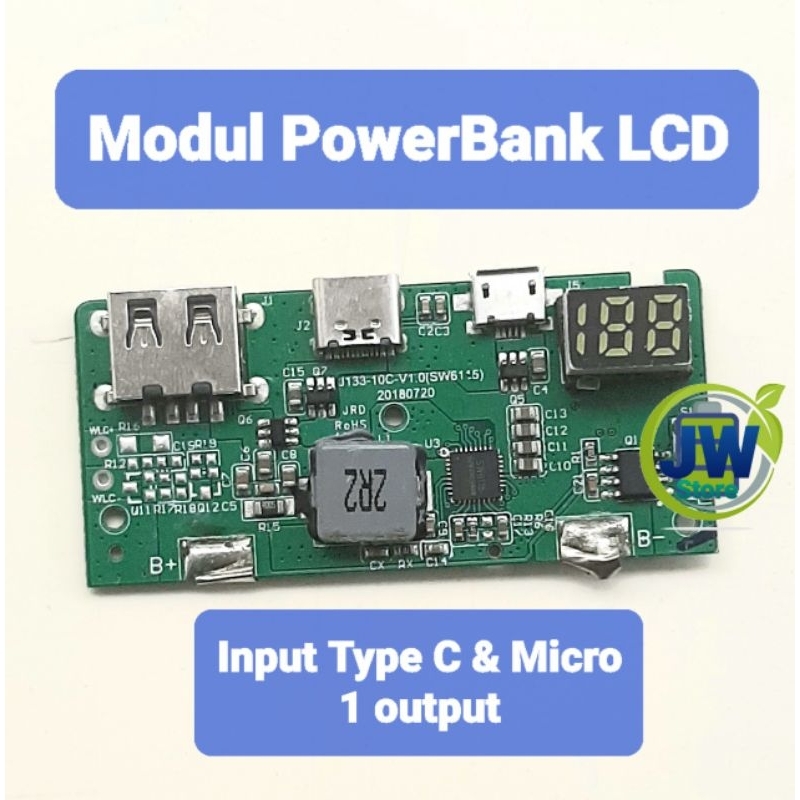Jual Modul powerbank LCD 2 input type C & Micro & 1 output (copotan nornal) | Shopee Indonesia