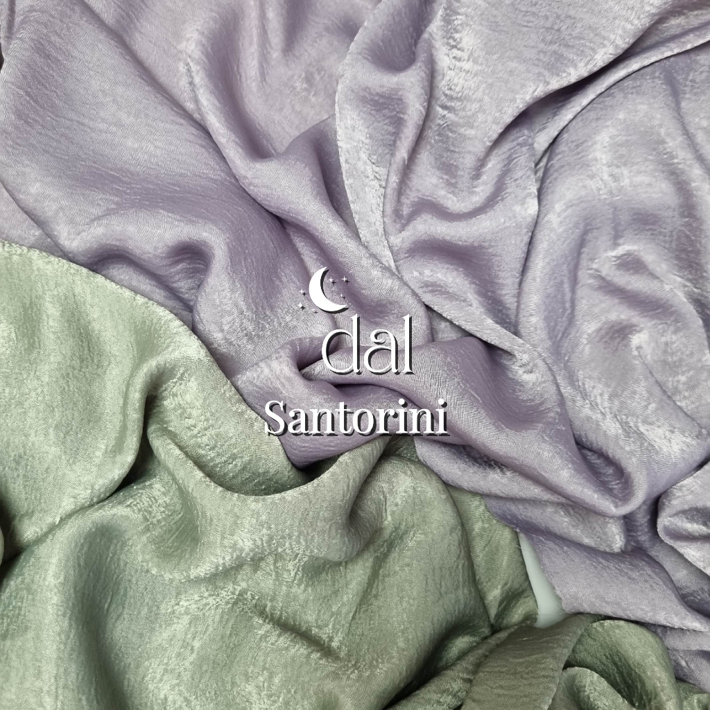 Jual 0,5 meter bahan kain satin santorini shimmer luxury silk mewah ...