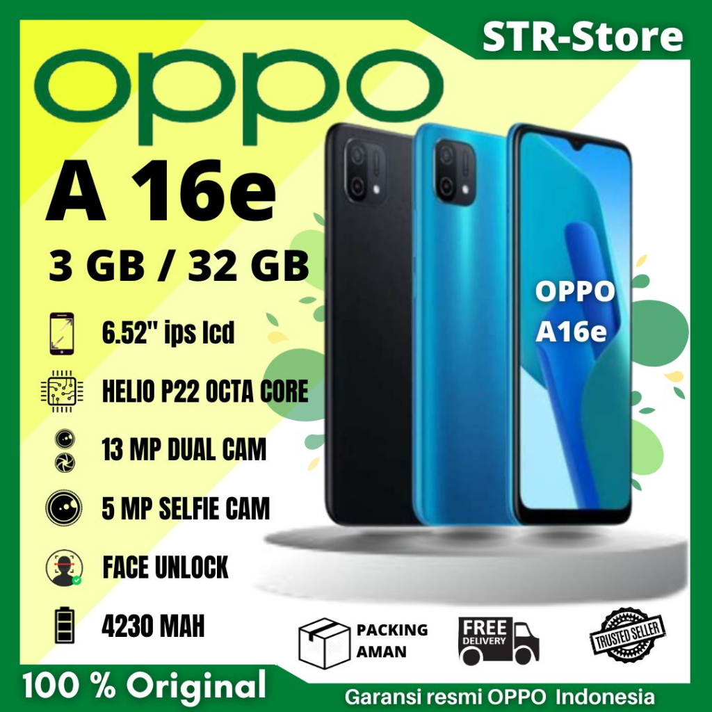 Jual OPPO A16E 3/32 GB GARANSI RESMI OPPO A16 E 3/32 GB OPPO A16E RAM ...