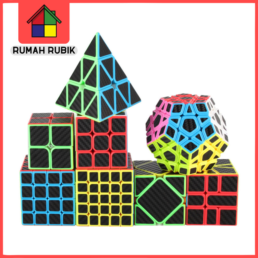 Jual Rubik 2x2 3x3 4x4 5x5 Megaminx Pyraminx Skewb SQ1 Carbon MOYU ...