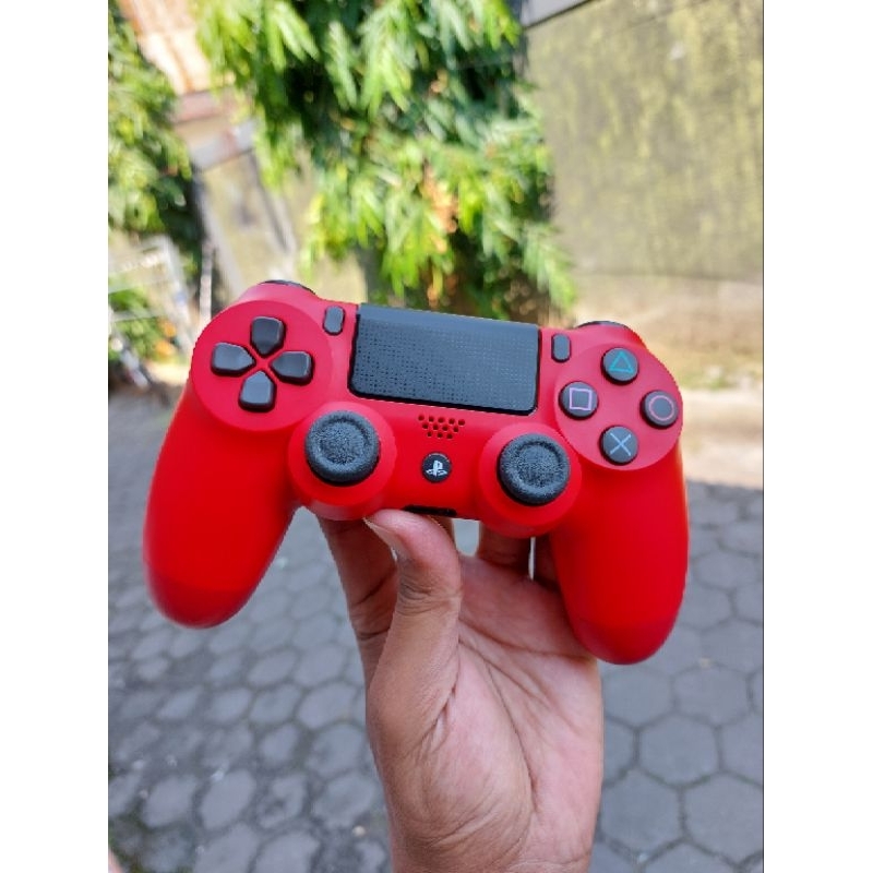 Jual stik ps 4 red magma ori mesin 99% like new | Shopee Indonesia