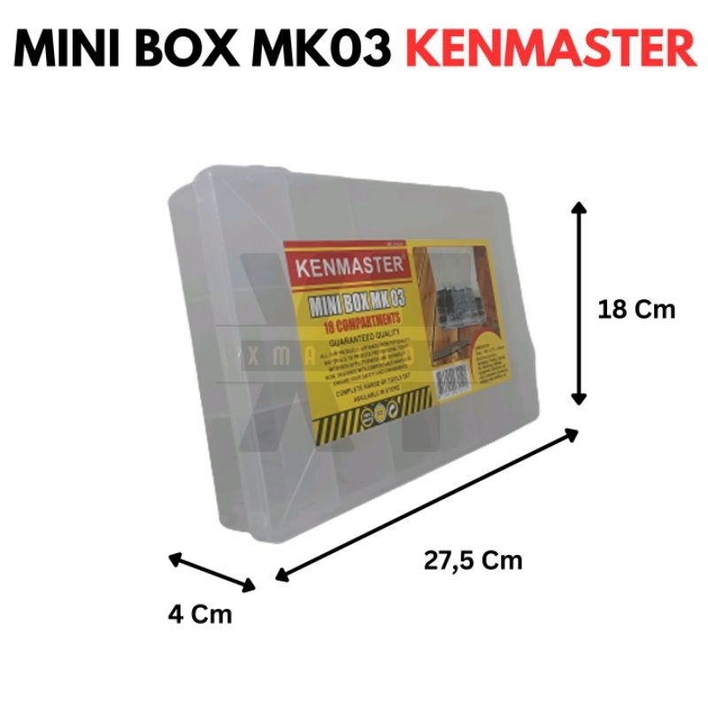 Jual Mini box MK 03 kenmaster 18 compartments / Mini tool box plastik ...