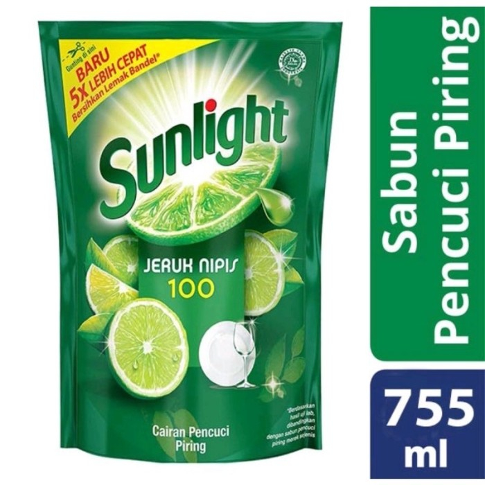 Jual Sunlight Sabun Cuci Piring Jeruk Nipis 755 ml - Pencuci Piring Sabun Cuci Dishwash Sabun ...