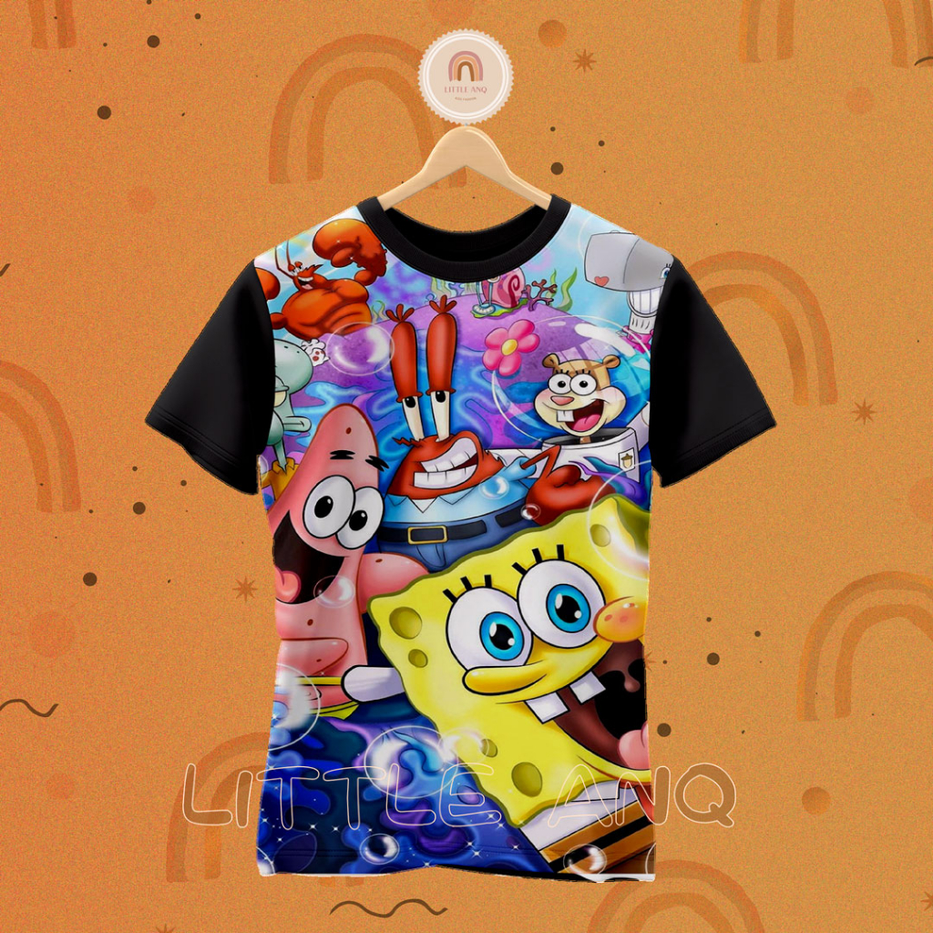 Jual Little ANQ - Kaos anak SPONGEBOB SQUAREPANTS-6 baju anak SPONGEBOB ...