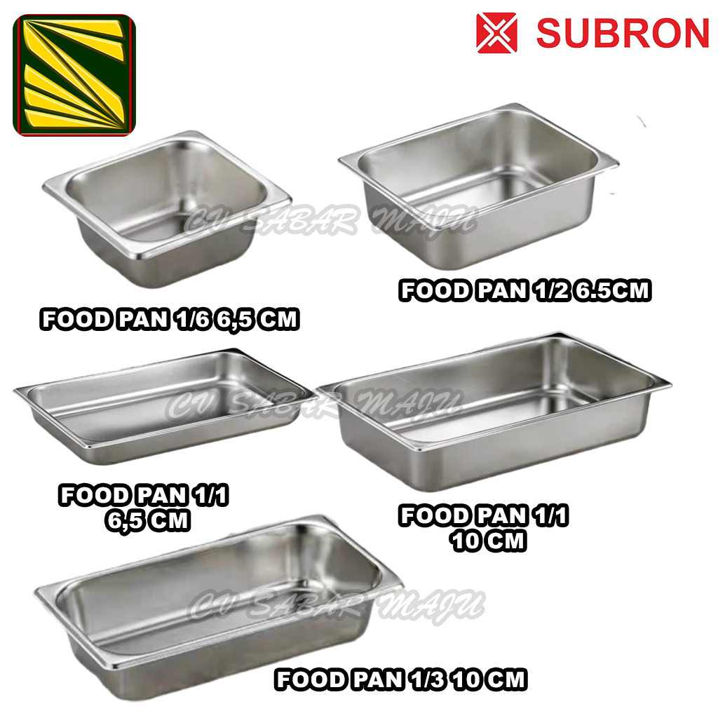 Jual SUBRON Nampan / Wadah Saji / Food pan Satinless 1/4 , 1/3 1/2 ...