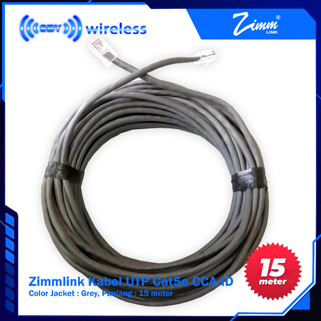 Jual Kabel UTP Cat5e Siap pakai panjang 15 meter | Shopee Indonesia
