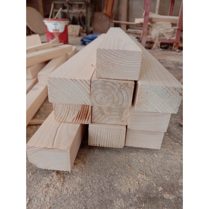 Jual Balok kayu 100x6x4 Cm Kayu jati belanda sudah serut amplas bisa ...
