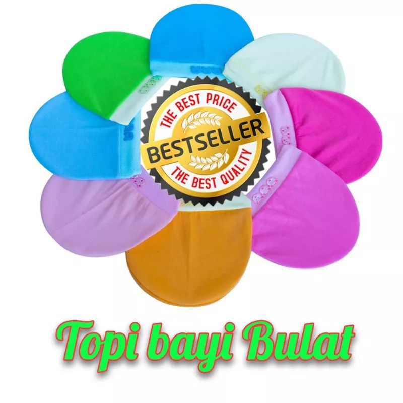 Jual 3 PCS Topi Bayi Bulat New Born | Shopee Indonesia