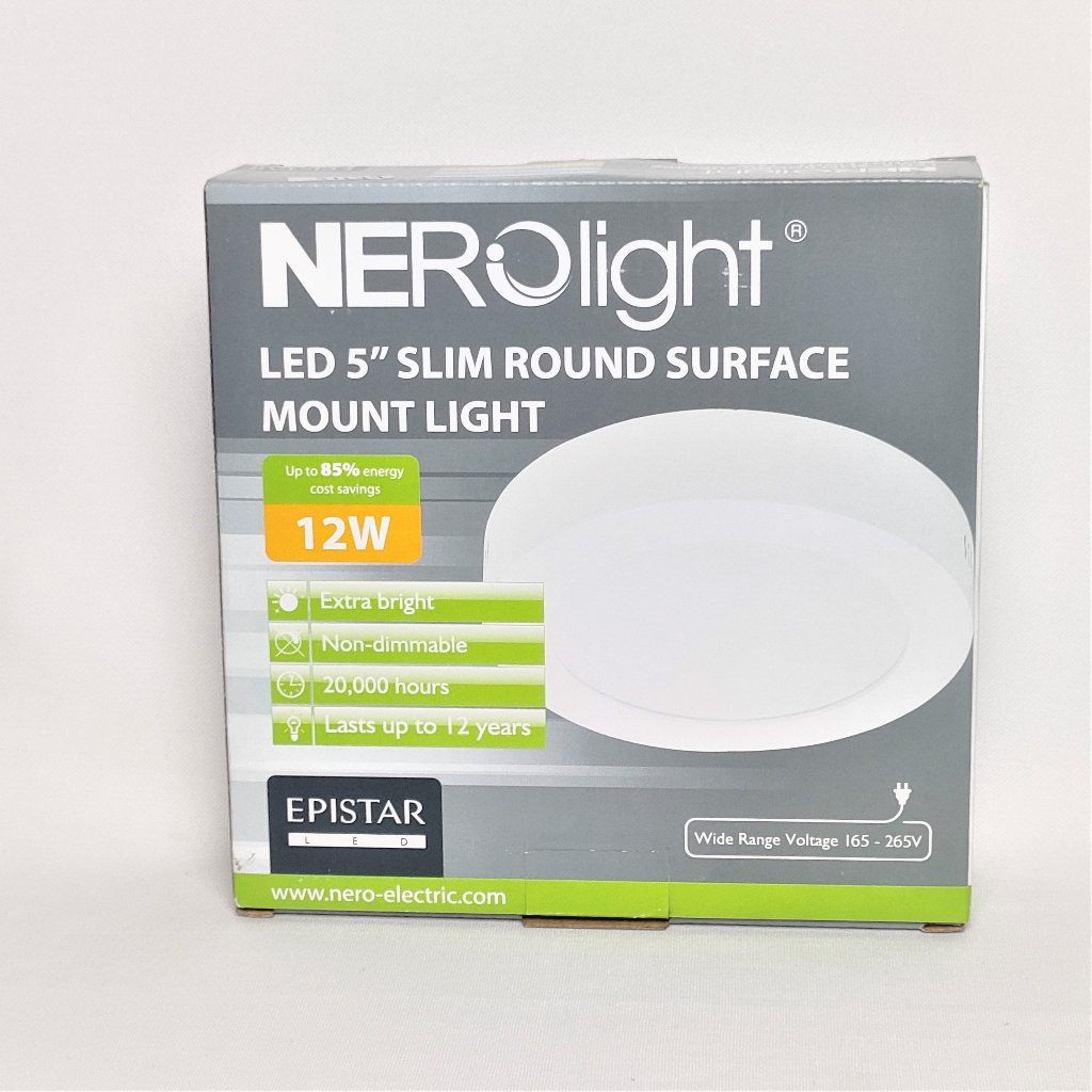 Jual Nero Light LED 5" Slim Round Surface 12W OB Semu | Shopee Indonesia