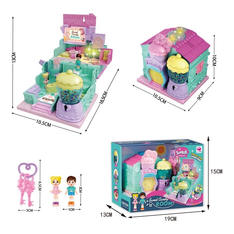 Jual Mainan magic doll house mainan anak anak Sweet Candy Room Surprise ...