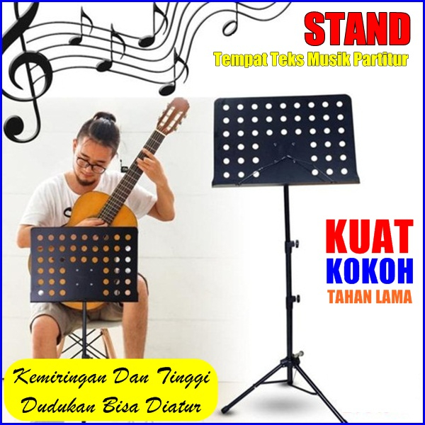 Jual Stand Teks Lagu Tempat Buku Lagu Partitur Sheet Musik Stand Book ...