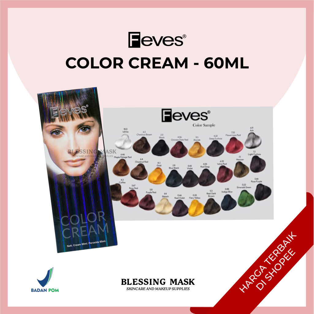 Jual Feves Color Cream 60ml | Pewarna Rambut | Shopee Indonesia