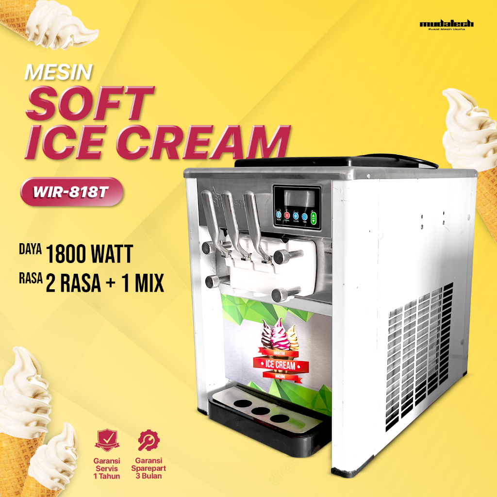 Jual Iceler Mesin Soft Ice Cream Wirastar WIR-818T 3 Valve 25L/H Table ...
