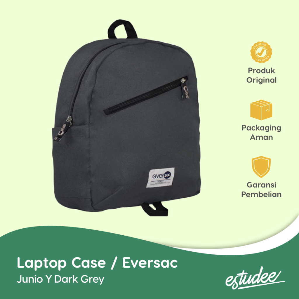 Jual Eversac Backpack Junio Y Dark Grey | Shopee Indonesia