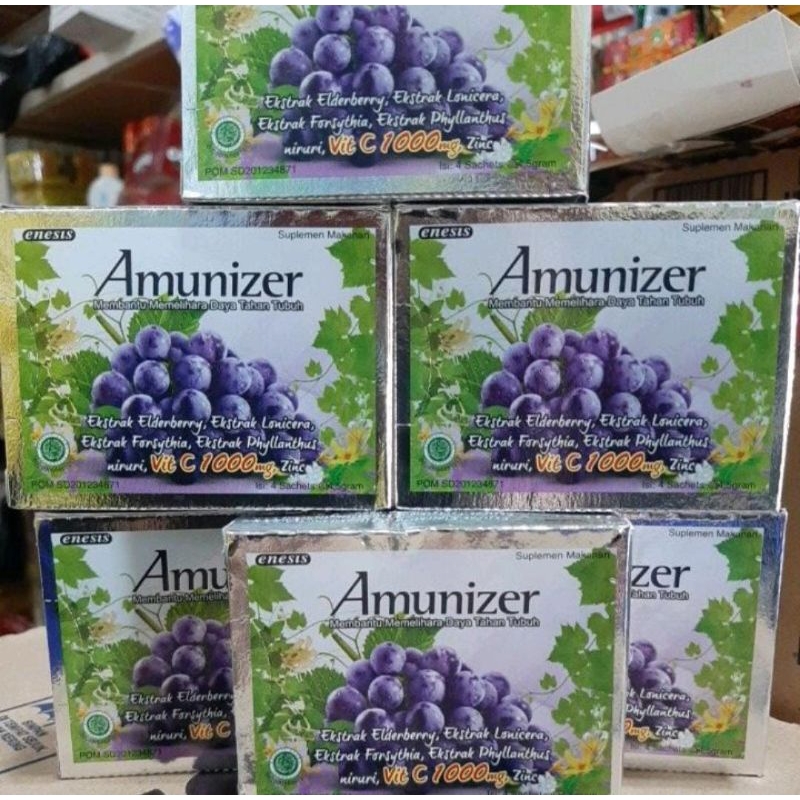 Jual PROMO AMUNIZER VITAMIN C 1000 MG ISI 4 SACHET - MINUMAN VITAMIN ...