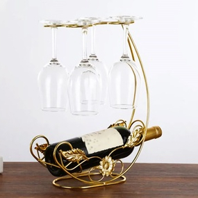 Jual Wine Rack Gold Flower Wine Bottle Holder / Tempat Botol Wine ...