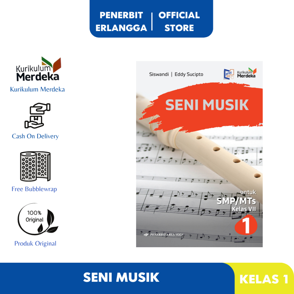 Jual [Erlangga Official] Seni Musik Smp Kelas 7 Kurikulum Merdeka ...