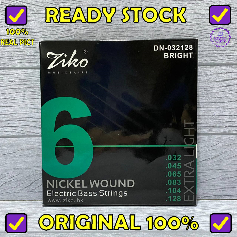 Jual Senar Bass Elektrik Ziko DN-032-6 String Nickel Hexangular Steel ...