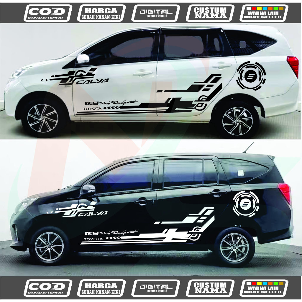 Jual Stiker Mobil Calya Sigra Sticker Striping Cutting Acsesoris All ...