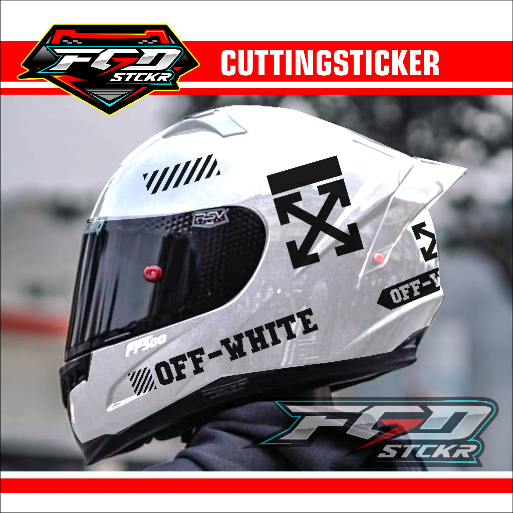 Jual STIKER HELM - CUTTING STIKER OFF WHITE SET HELM (PREMIUM+TERMURAH ...