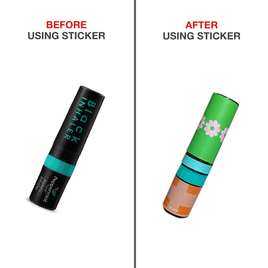 Jual Yadom Inhaler Deco Sticker // Peppermint Field Black Inhaler ...