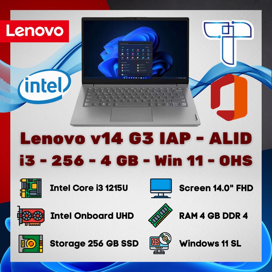 Jual Lenovo V14 G3 IAP ALID Laptop - i3 - 256 GB - 4 GB - Windows 11 ...