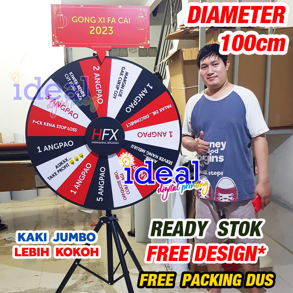 Jual Roda undian 100 cm / roda keberuntungan / wheel of fortune / spin ...