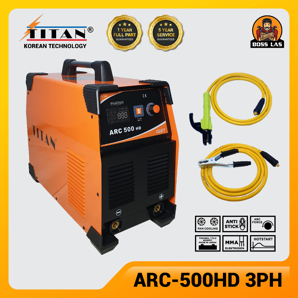 Jual TITAN Mesin Las MMA/ARC 500A 380V / Welding Machine ARC 500 3Ph ...
