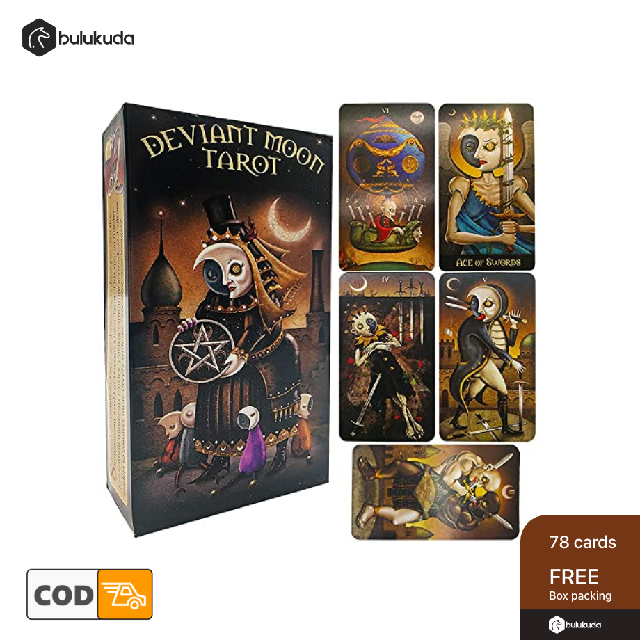 Jual Deviant Moon Tarot by Patrick Valenza 78 Cards Deck with PDF Guide Instruction | Shopee ...
