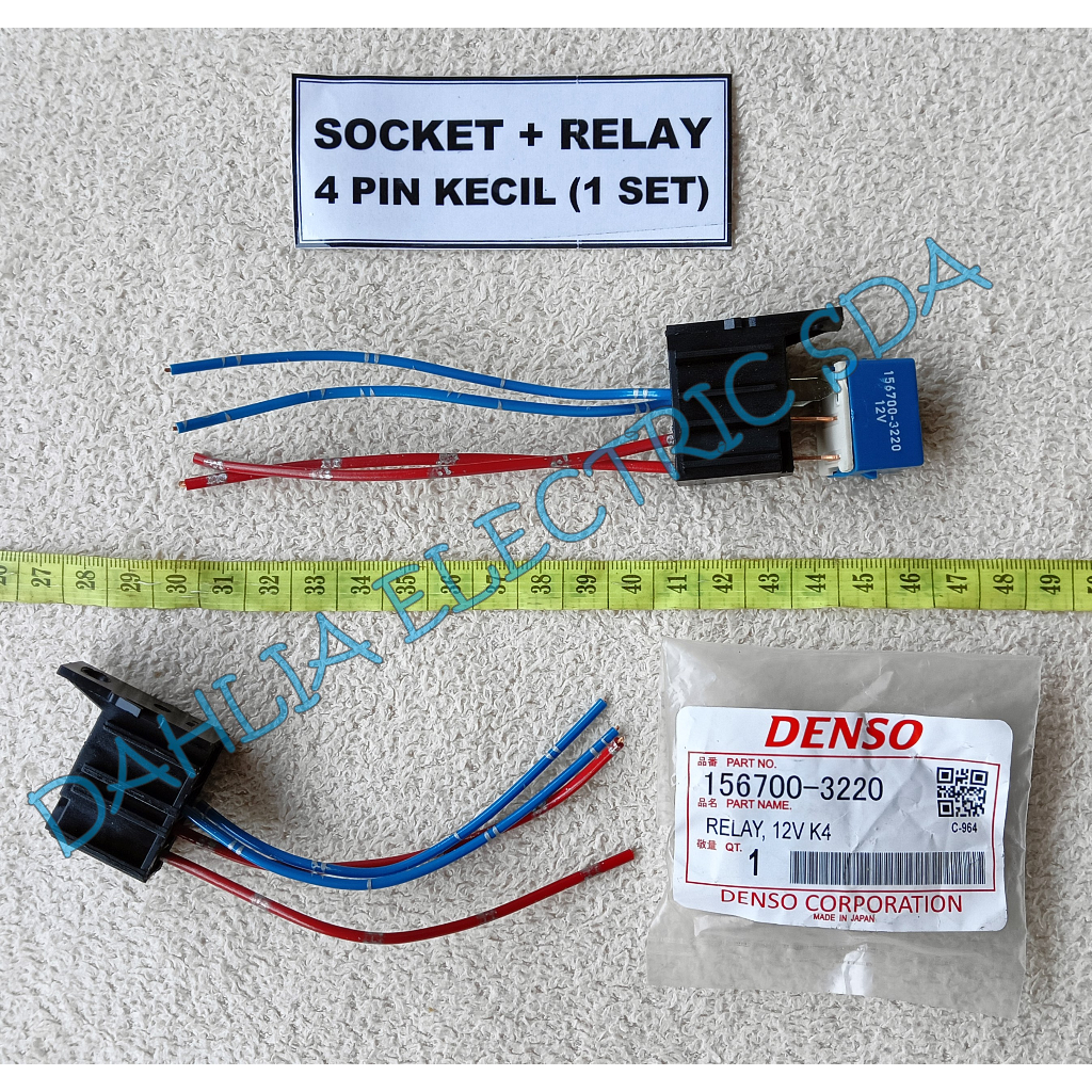 Jual RELAY + SOCKET 4 PIN KECIL (1 SET) | Shopee Indonesia