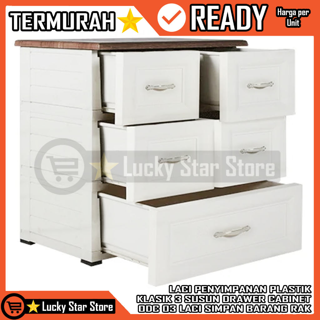 Jual [Instan] OLYMPLAST CLASSIC DRAWER CABINET LACI 3 SUSUN ODC 03 ...